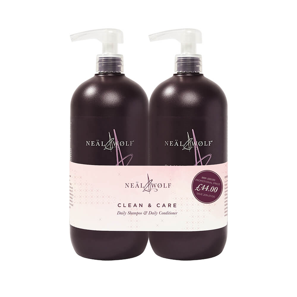 Neal & Wolf Clean & Care Daily Shampoo & Conditioner 950ml Duo – Salon ...