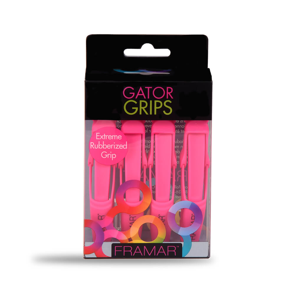 Framar Gator Grip Clips - Pink – Salon Promotions LTD